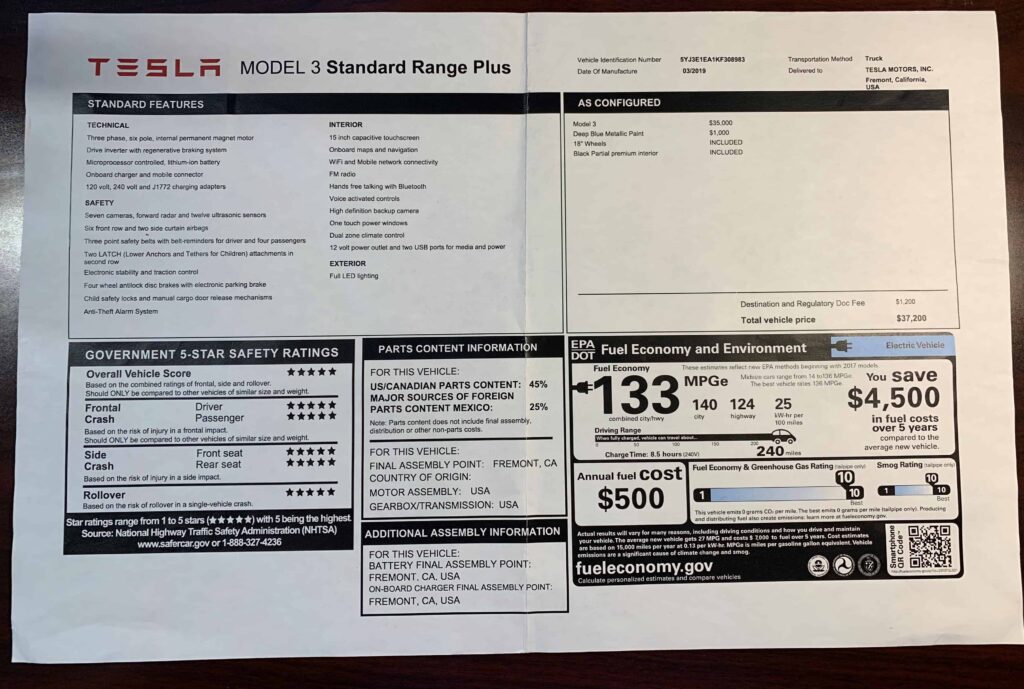Model 3 Standard Range Plus Range Test - Explained - Auto Buyer's Guide